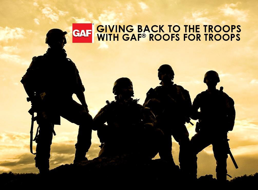 Giving Back to the Troops with GAF® Roofs for Troops